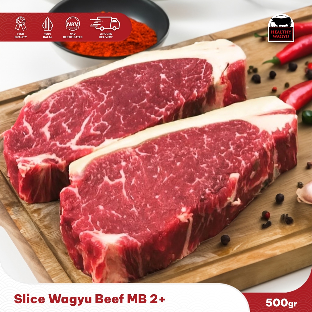 Jual Sirloin Wagyu Beef Mb 2+ 500 Gram Healthy wagyu | Shopee Indonesia