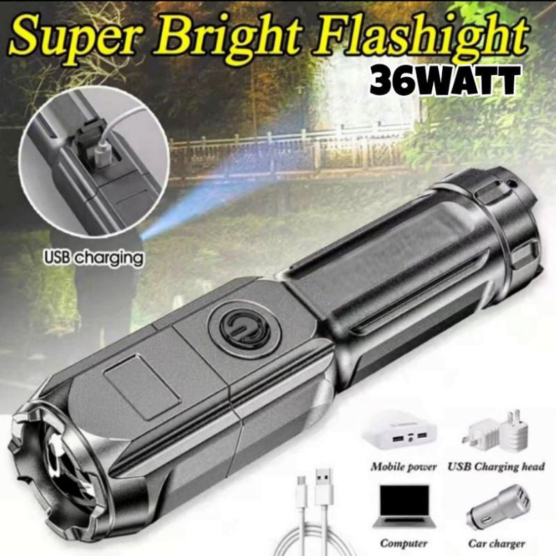 Jual SENTER SWAT LED 36W RECHARGEABLE SENTER SWAT POLICE SENTER CHARGE SENTER LED | Shopee Indonesia