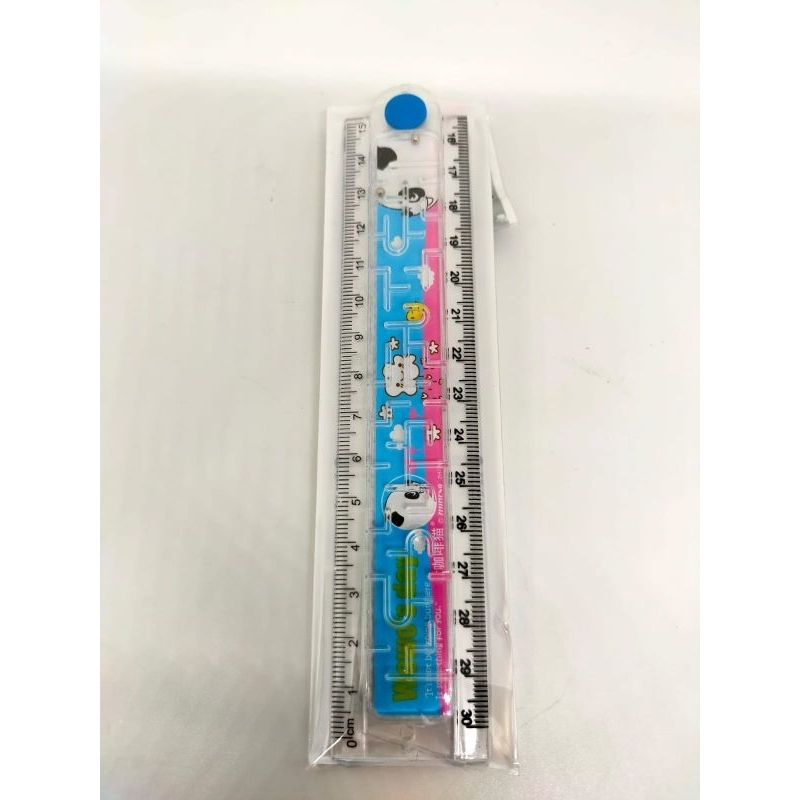 Jual PENGGARIS LIPAT 30 CM + MAINAN LABIRIN GAME BALL GARISAN RULER ...