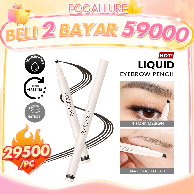 Jual FOCALLURE Anti Air Pensil Alis 4 Garpu Alis Natural Long-lasting ...