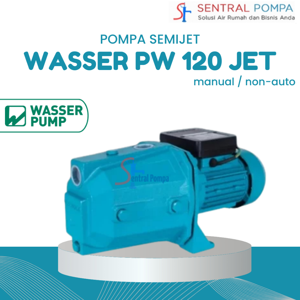Jual Pompa Semi Jet 100 Watt Wasser PW-120 JET Mesin Air Semijet PW 120 ...