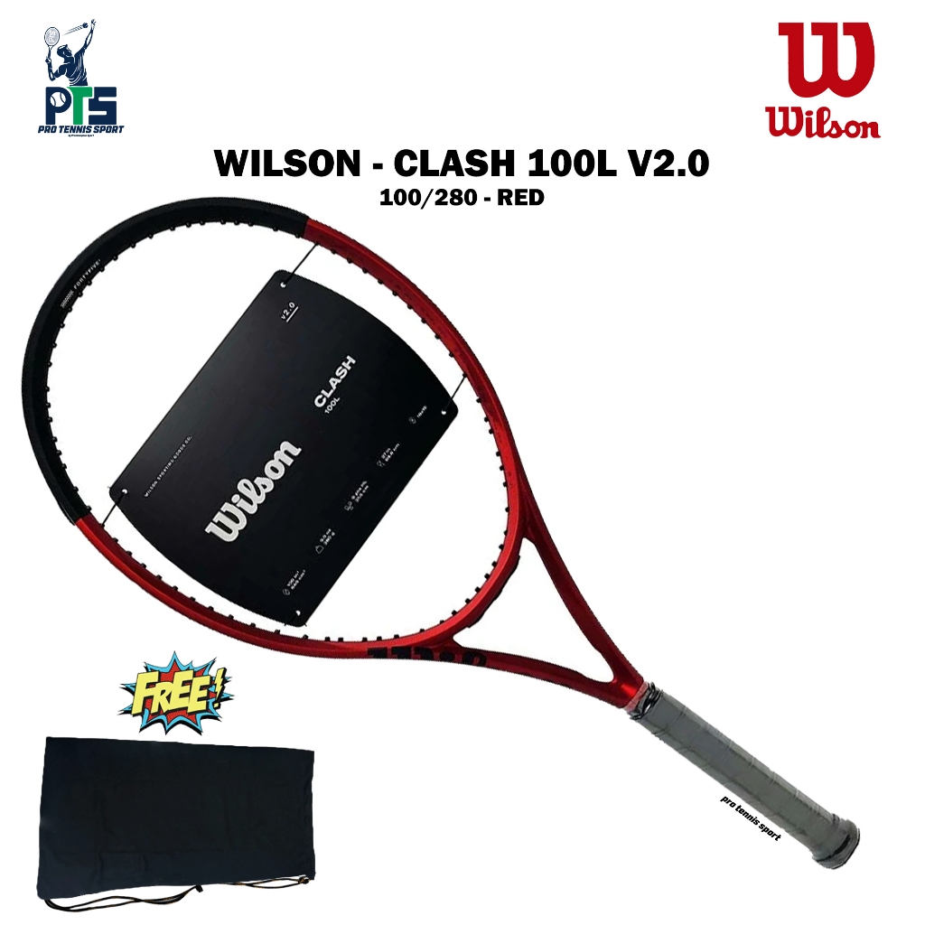 Jual Raket Tenis WILSON Clash 100 V2 100in 280gr Red 2022 | Shopee ...