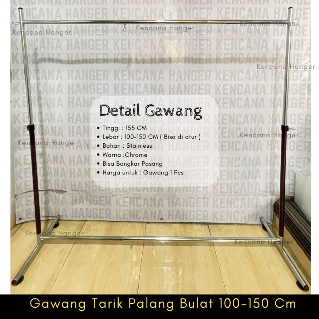 Jual Gawang Hanger Gantungan Baju Model Tarik | Gawangan (150cm ...