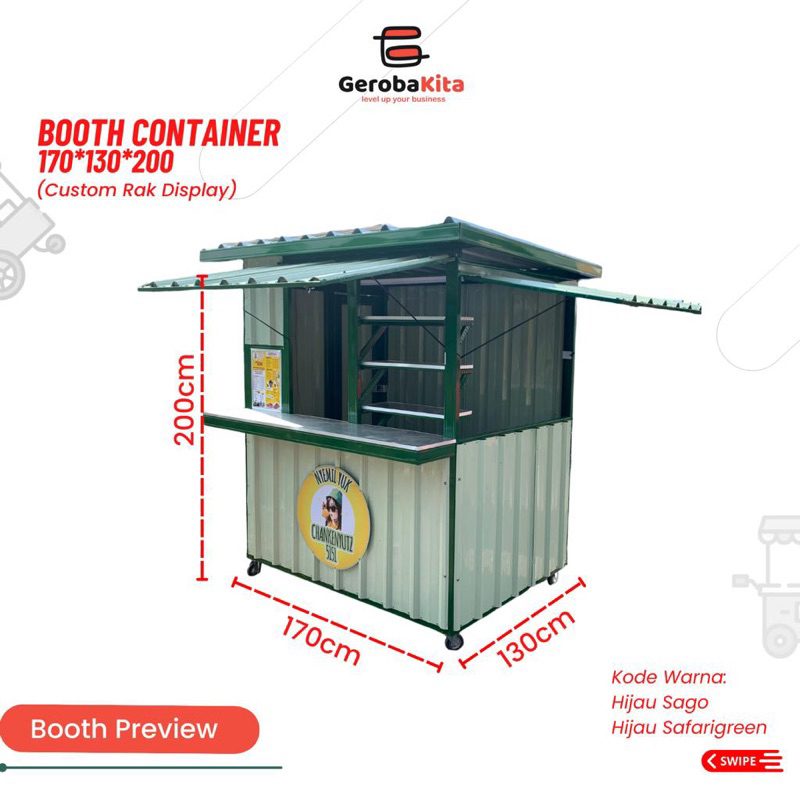 Jual Booth Container 170x130x200 Custom | Shopee Indonesia