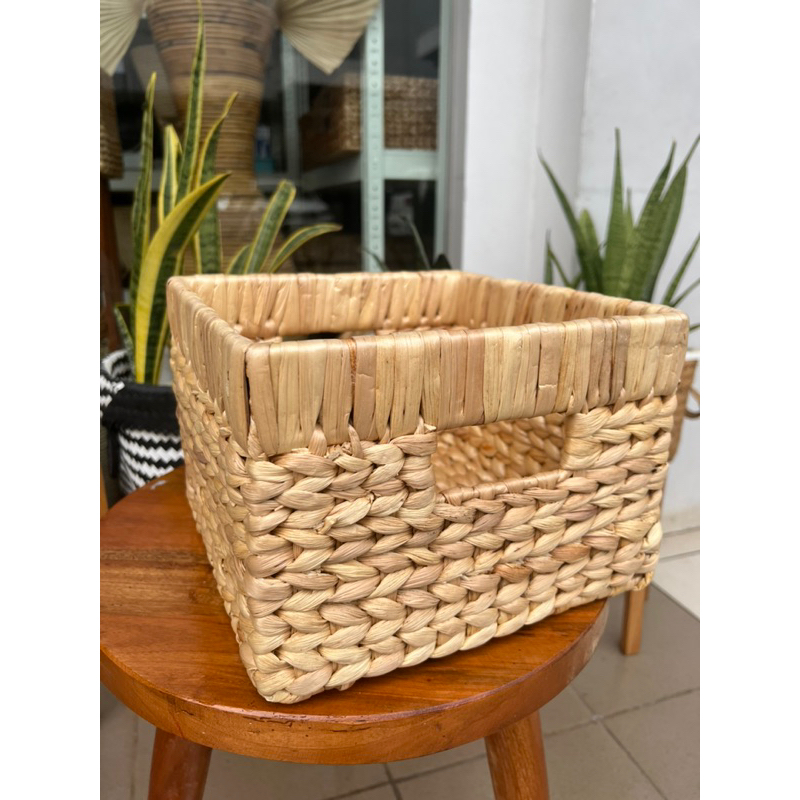 Jual Keranjang Eceng Gondok / Kotak Anyaman Enceng / Kotak Hampers KG28 ...