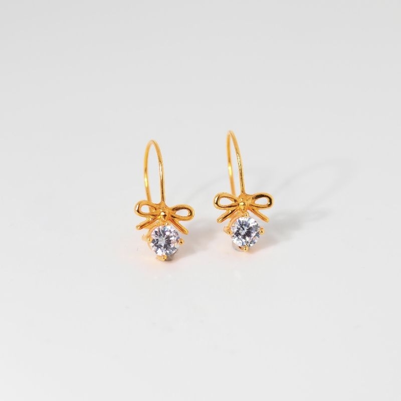 Jual Anting Emas Kawatan Solitaire Pita - Toko Emas Gadjah | Shopee ...