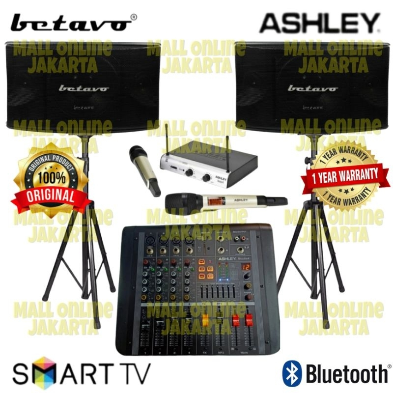 Jual Paket betavo 12 inch sound system indoor power mixer ashley ...