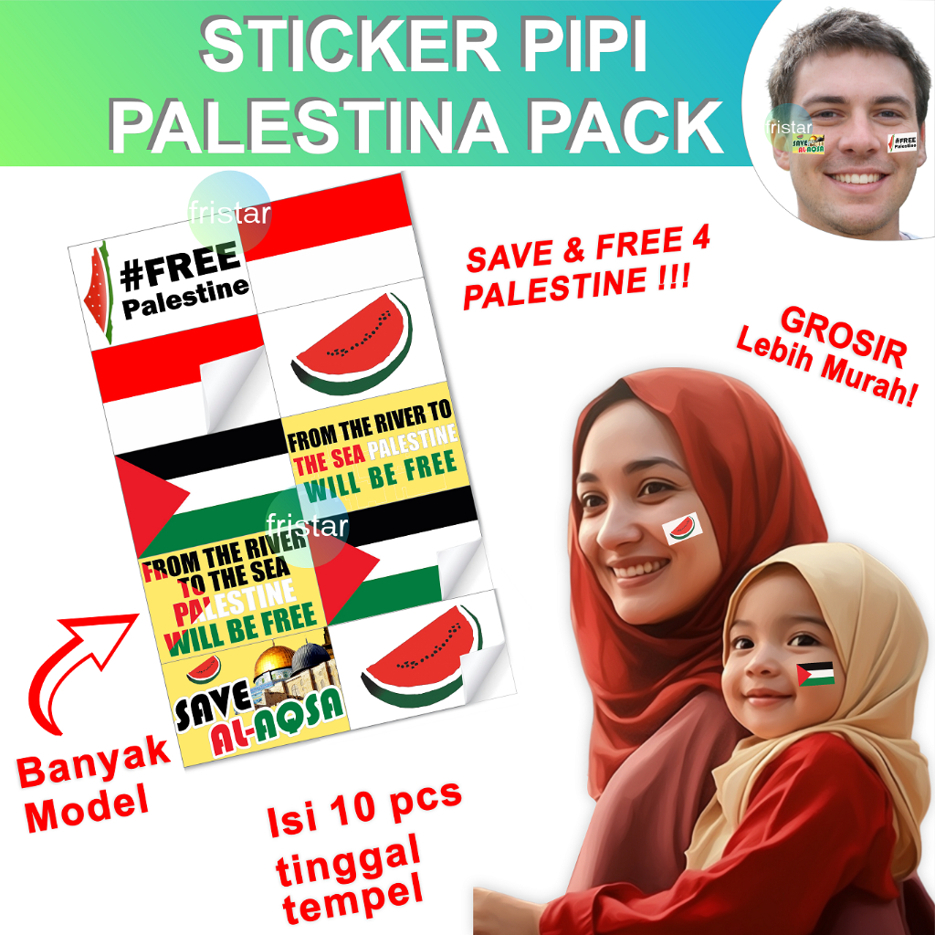 Jual Stiker palestina pipi pipi sticker setiker kecil anak dewasa besar ...
