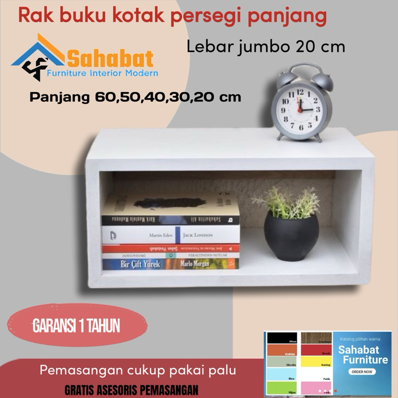 Jual Rak buku persegi panjang jumbo lebar 20 cm | Shopee Indonesia