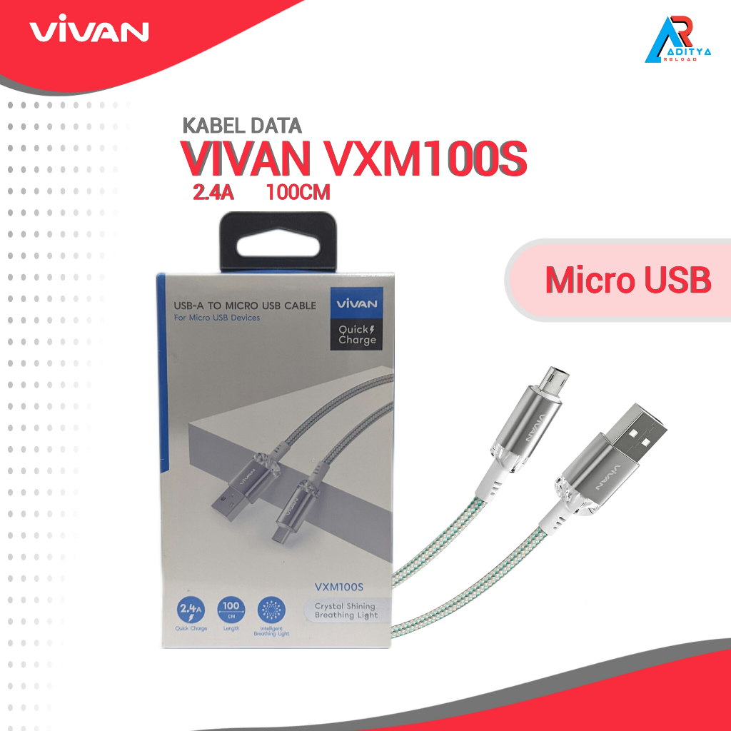 Jual VIVAN VXM100S Kabel Data Micro 2.4A Garansi Original | Shopee ...