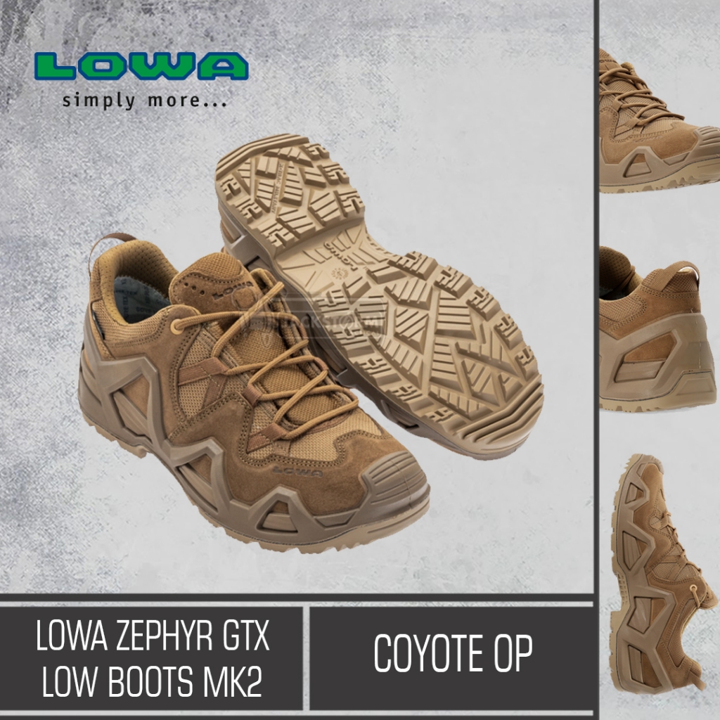 Jual Sepatu Tactical Lowa Zephyr GTX Low Boots MK2 Coyote OP | Shopee ...