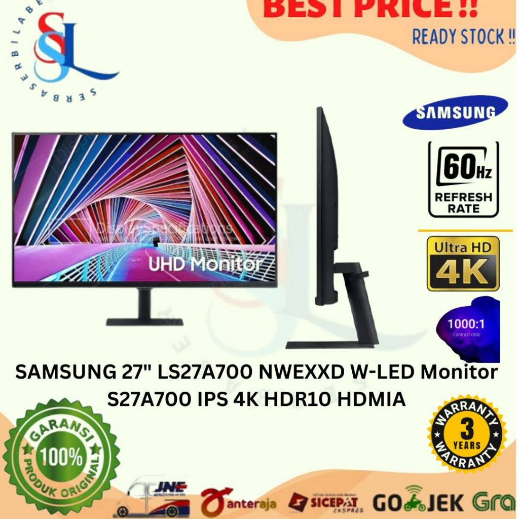 Jual SAMSUNG 27" LS27A700 NWEXXD W-LED Monitor S27A700 IPS 4K HDR10 ...