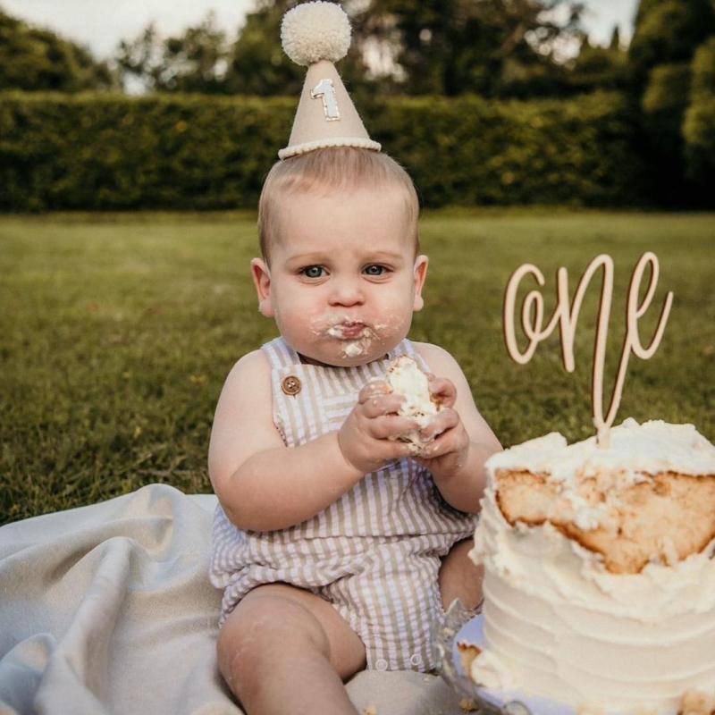 Jual CAKE TOPPER ONE BAHAN KAYU/HIASAN KUE ONE BAHAN KAYU/TOPPER ONE ...