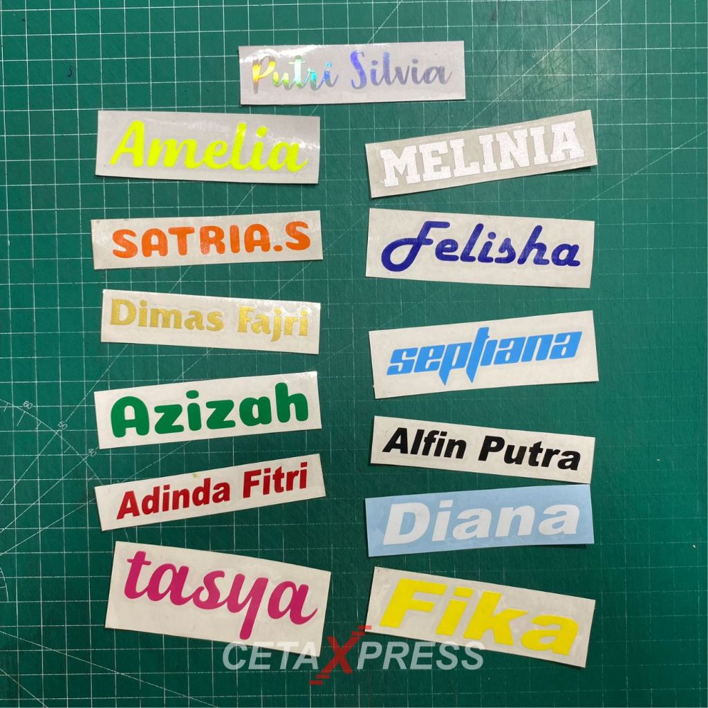 Jual STICKER CUSTOM NAMA CUTTING HOLOGRAM | Shopee Indonesia