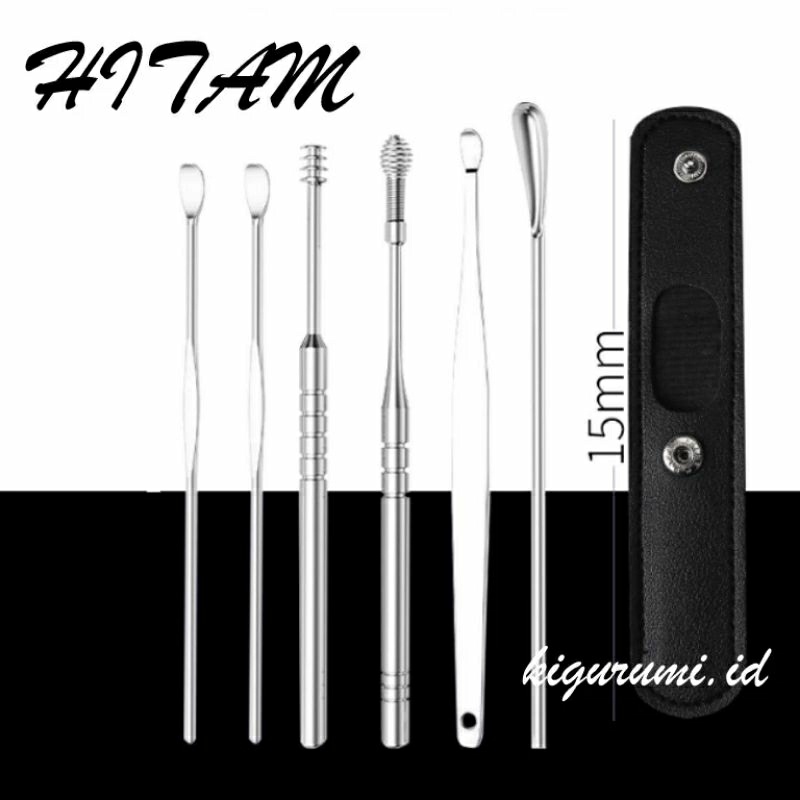 Jual Korek Kuping Alat Pembersih Telinga Ear Wax Picker 6 in 1 | Shopee ...