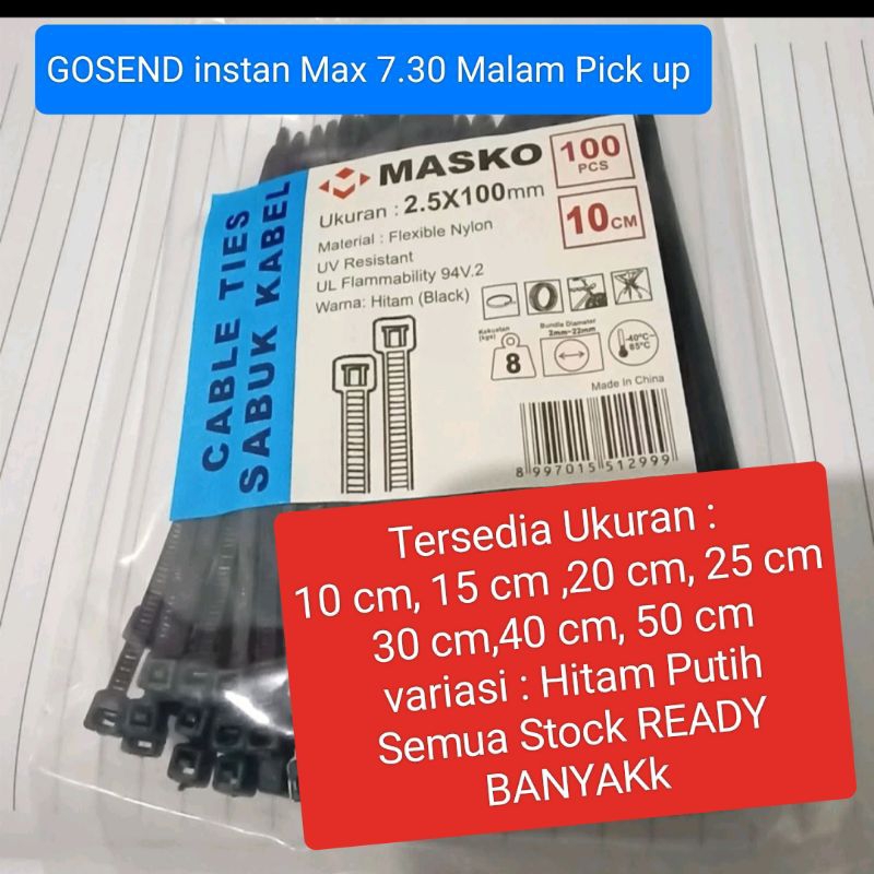 Jual MASKO Kabel Ties 15 Cm Kabel Tis 150 mm / Cable Tie 15Cm Nylon ...