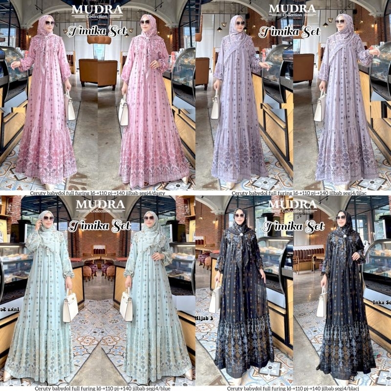 Jual Timika Set by Mudra Collection / Maxi Dress Ceruty Babydoll / Gamis Ceruty Babydoll ...