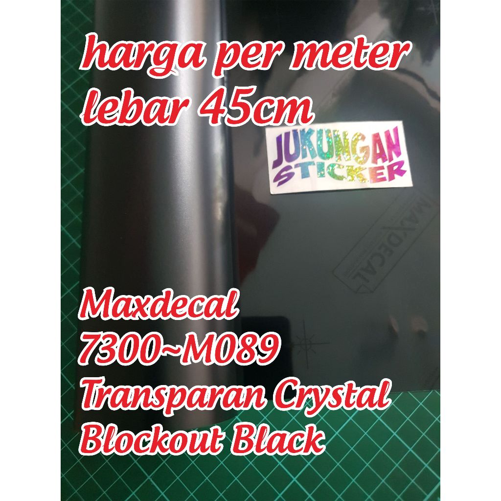 Jual Sticker Vinyl Transparan Doff Maxdecal Crystal Blockout Black ...