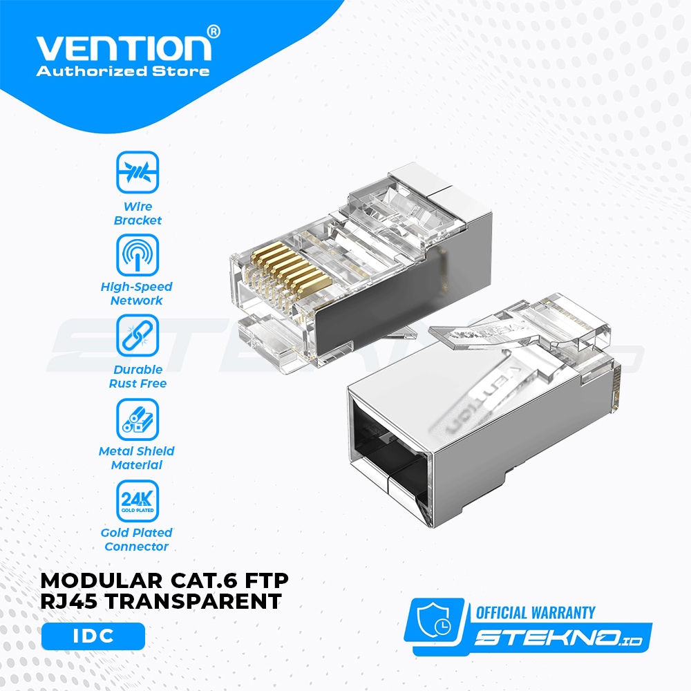 Jual VENTION - Kepala Kabel LAN RJ45 Cat6 Cat6A UTP FTP Modular Plug ...