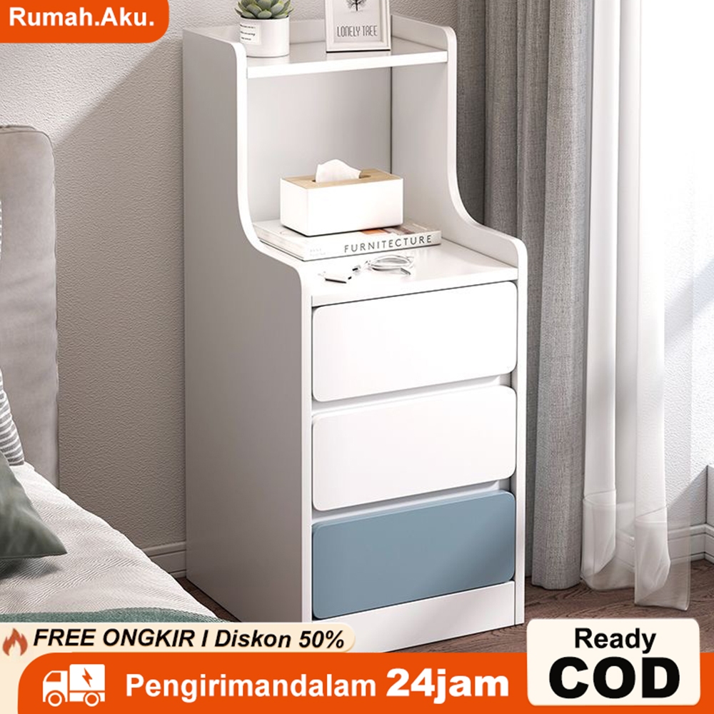 Jual Meja Nakas Bedside Table Meja Kamar Tidur Lemari Laci Serbaguna ...