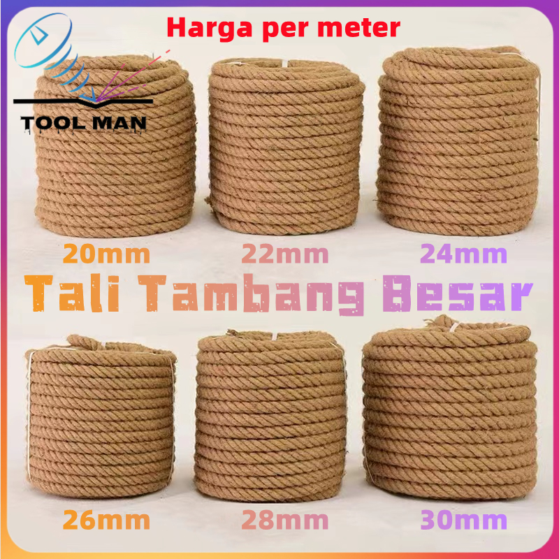 Jual Tali tambang besar 20mm 22mm 24mm 26mm【Harga per meter】Tali goni ...