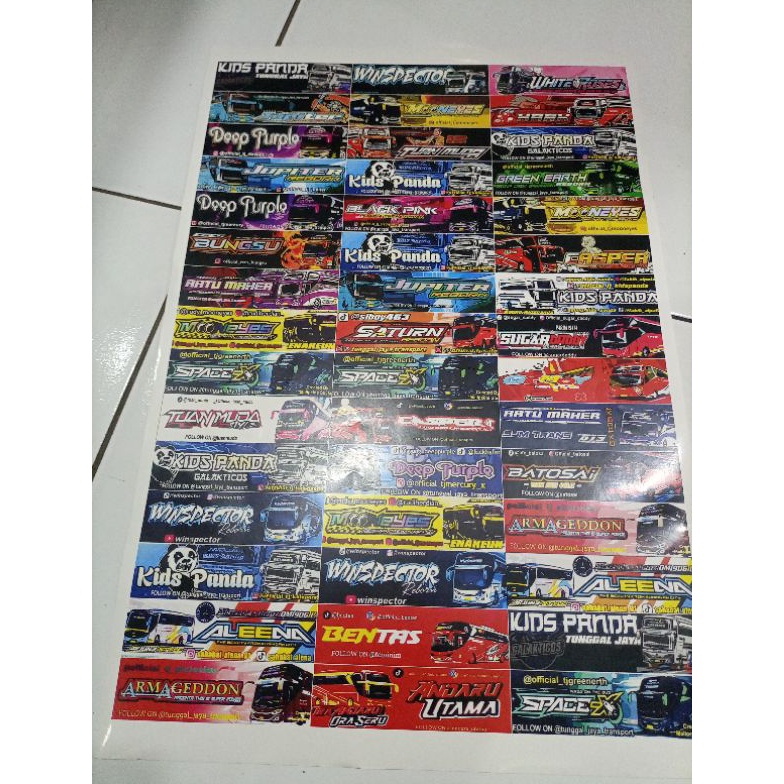 Jual Produk Terlaris sticker bus basuri kids panda 1 lembar isi 45 ...