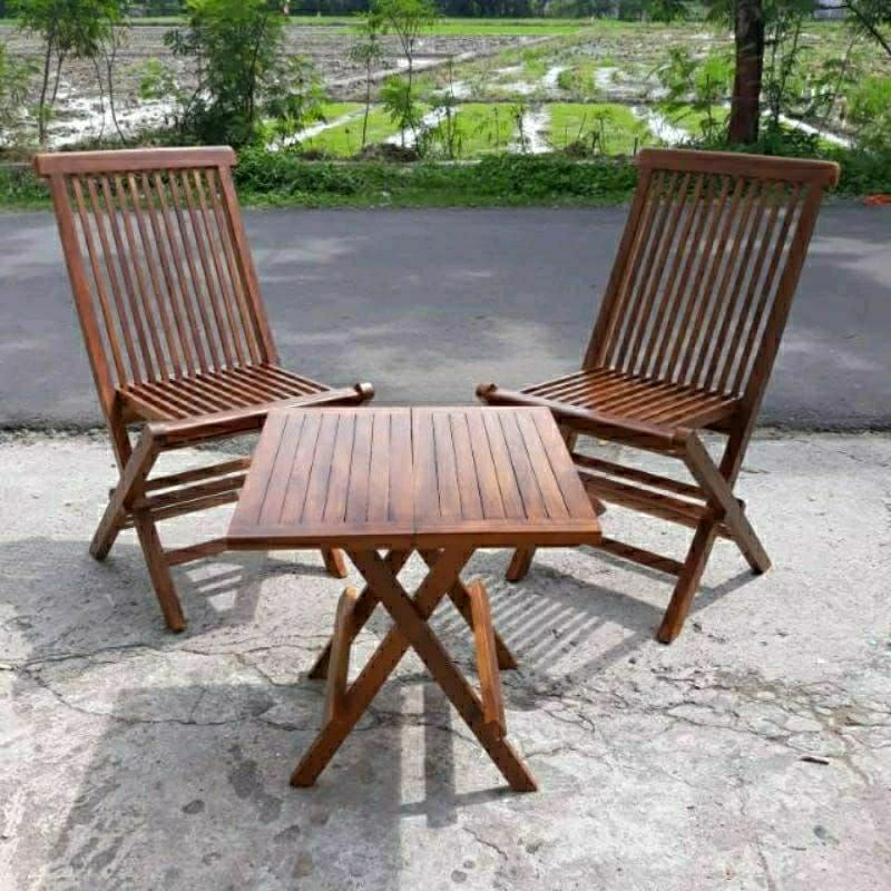 Jual 1 set meja teras kursi lipat minimalis meja teras minimalis ...