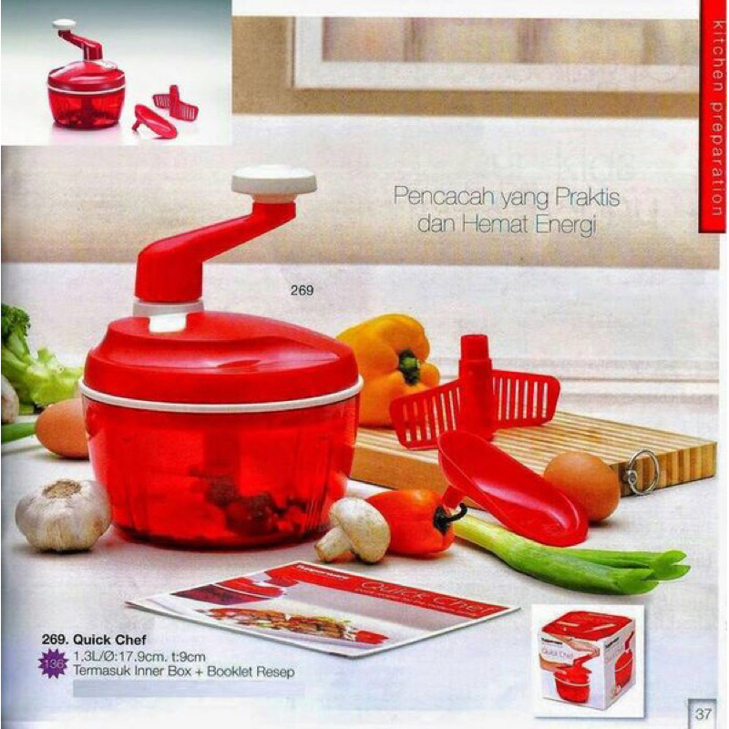 Jual Tupperware Quick Chef Red- Chopper | Shopee Indonesia