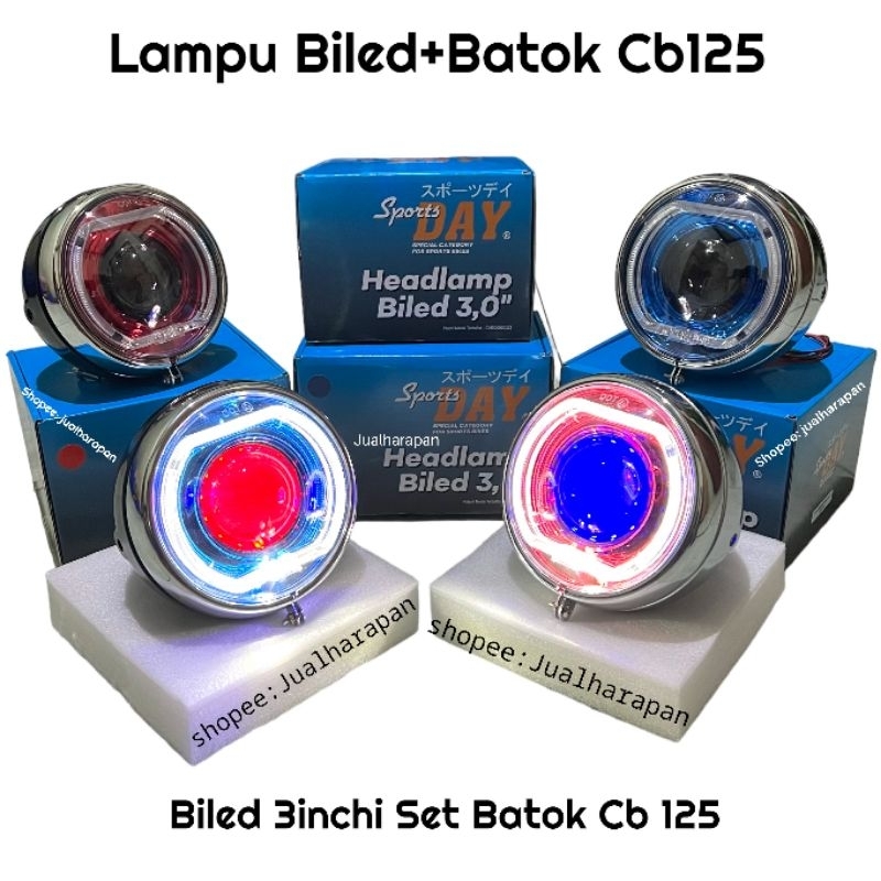 Jual LAMPU DEPAN BILED BILLED CB LAMPU BILED CB SET BATOK CB 125 PNP CB ...