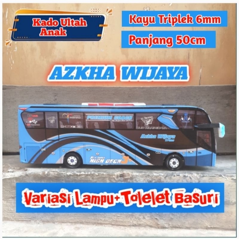 Jual Miniatur Bus PO.AZKHA WIJAYA TUAN MUDA SHD maianan anak full lampu tolelet basuri | Shopee ...