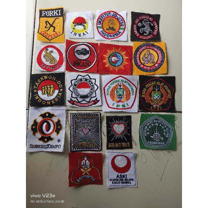 Jual LOGO KARATE BORDIR BED FORKI BET INKAI LOGO JU JITSU BED SHORINJI ...