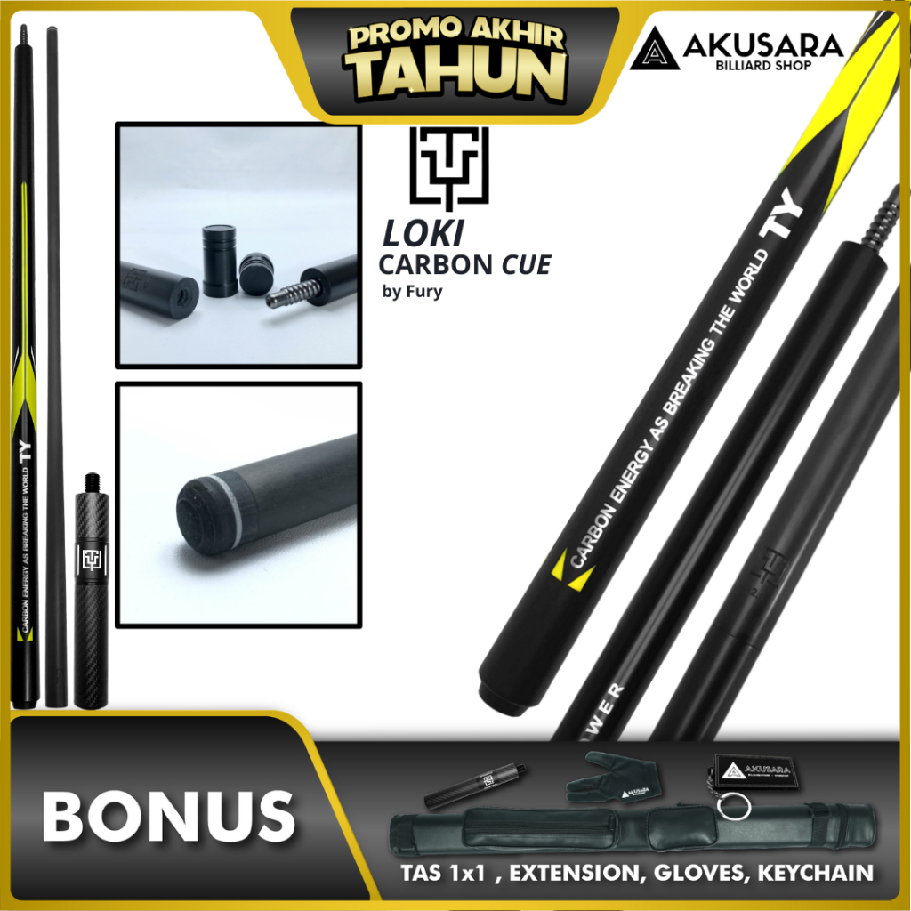 Jual Stik Billiard TY Loki by Fury Carbon Shaft Play Stik Billiard ...
