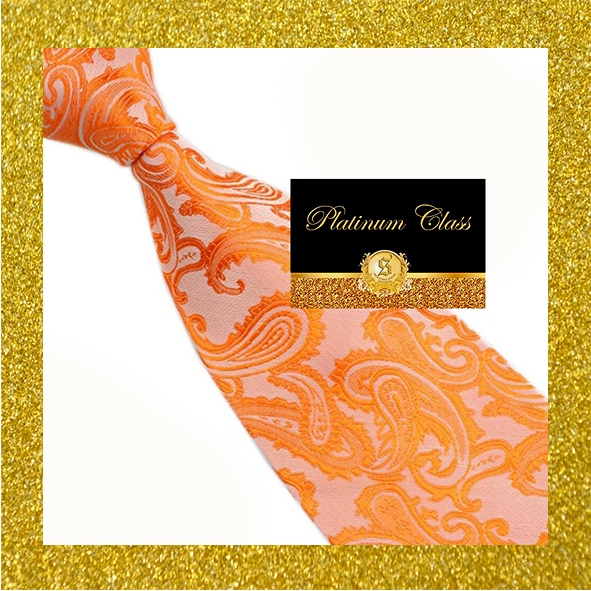 Jual Dasi Batik Pria Besar Warna orange 4 Inch Platinum Class | Shopee ...