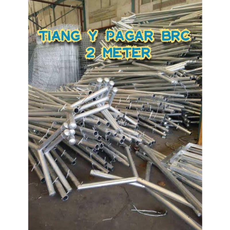 Jual tiang pipa y pagar brc 2 m murmer | Shopee Indonesia