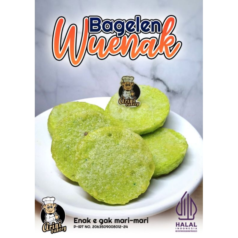 Jual Roti Bagelen | Rasa Pandan | 100gr | Wuenak | Arini Bakery ...