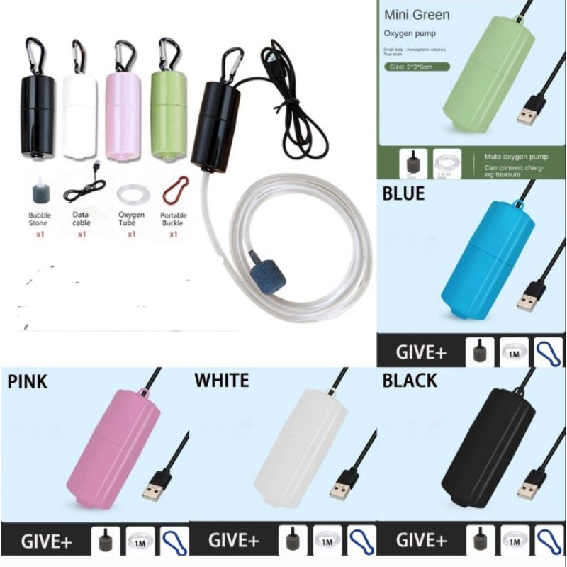 Jual Aerator Mini USB Air Pump Oxygen Portable Aquarium Pancing Pompa ...