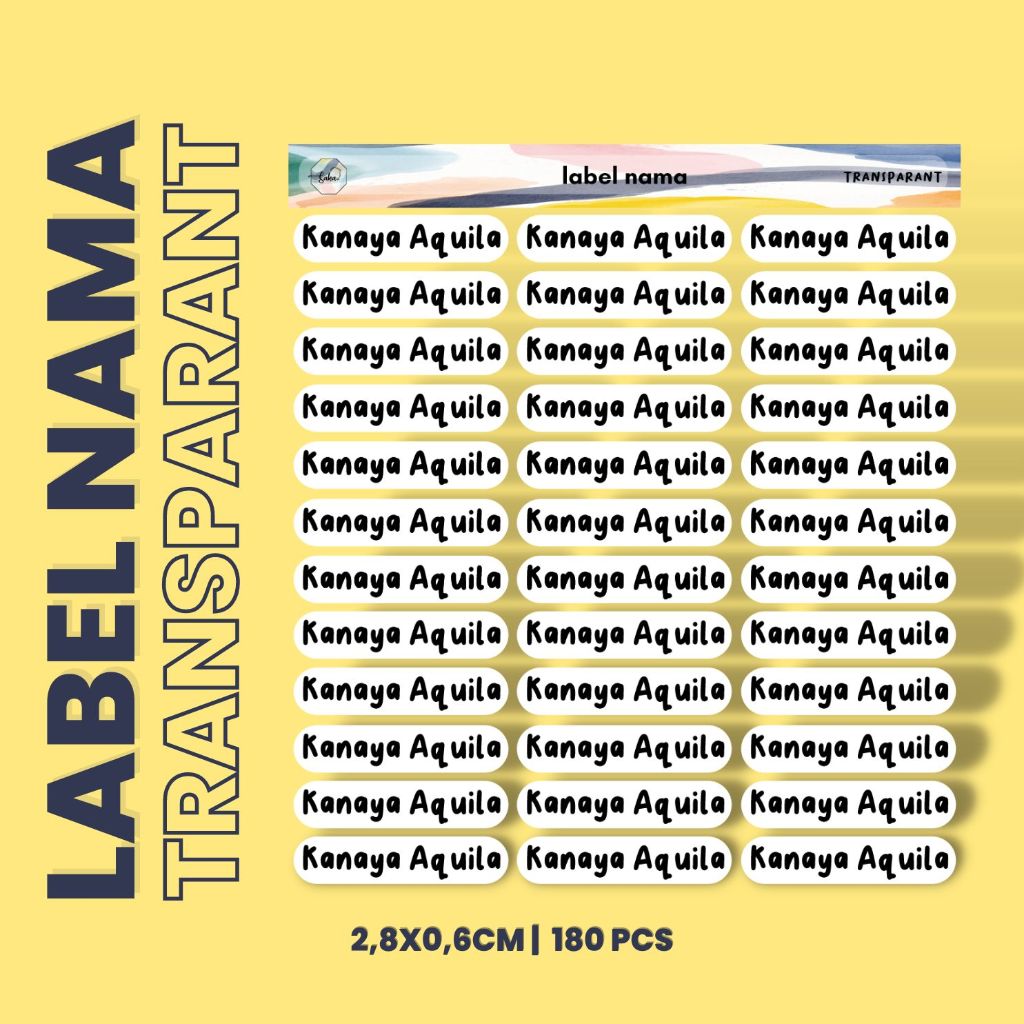 Jual [TRANSPARANT] STICKER NAMA WATERPROOF CUSTOM TRANSPARANT | Shopee ...