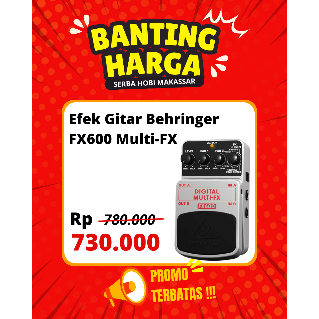 Jual Efek Gitar Behringer FX600 Digital Stereo Multi Efek Pedal Gitar ...