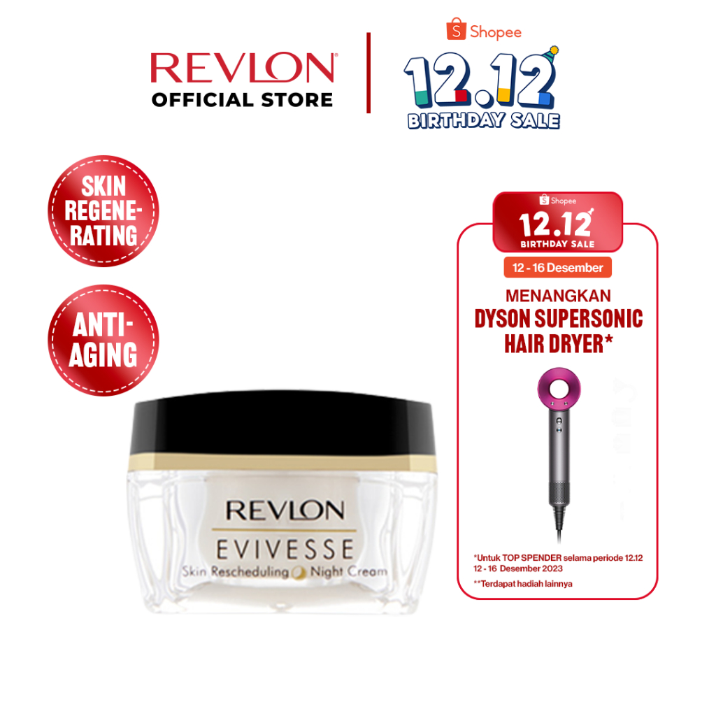 Jual Revlon Evivesse Night Cream 50 gr (krem malam untuk mengencangkan ...