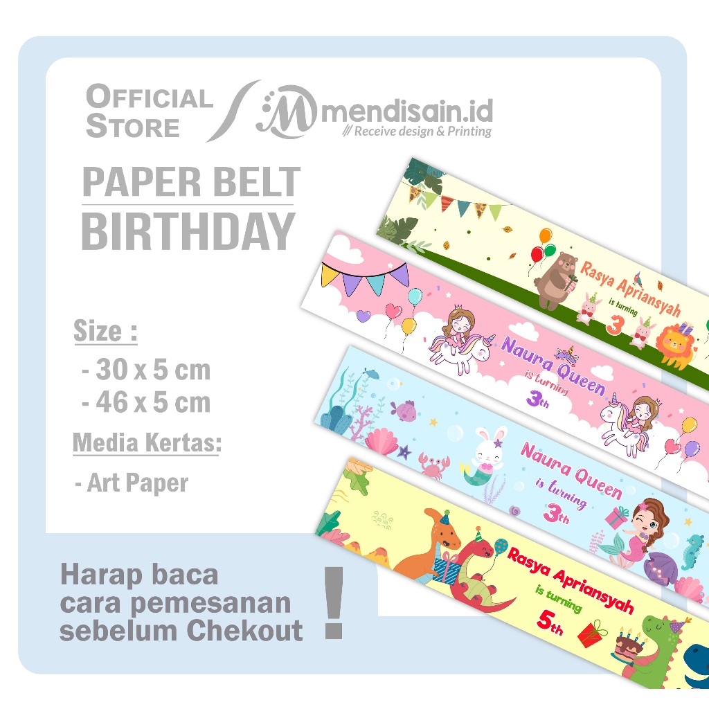 Jual Paper Belt Ulang Tahun - Paperbelt Bithday - Segel box bento | Shopee Indonesia