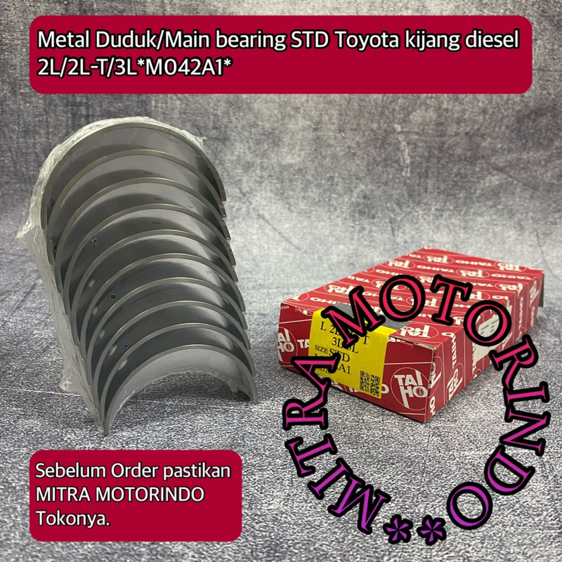 Jual Metal Duduk/Main Bearing STD Toyota Kijang Diesel 2L/2L-T/3L/M042A1 | Shopee Indonesia