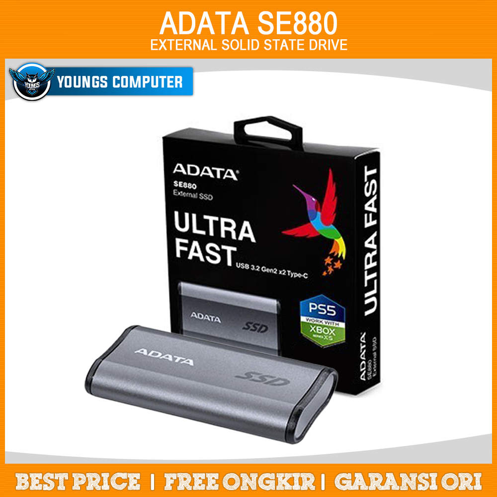 Jual Portable SSD ADATA SE880 500GB 1TB 2TB | 2000Mbps USB-C SSD EXTERNAL | Shopee Indonesia