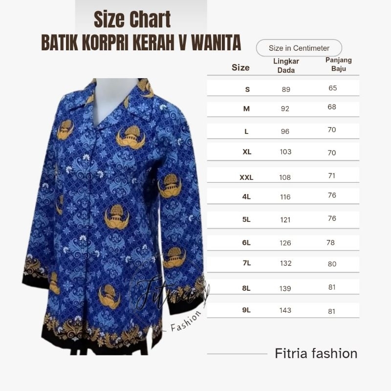 Jual Size jumbo Seragam batik korpri wanita dan pria lapis furing(KORPRI TERBARU 2024) | Shopee ...