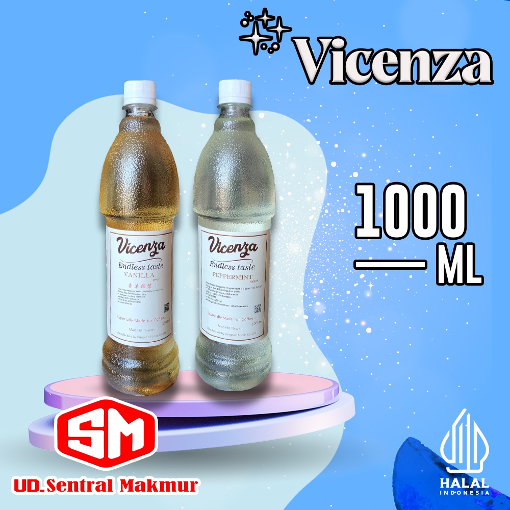 Jual SYRUP MINUMAN MERK "VICENZA" 1L ANEKA VARIAN RASA | Shopee Indonesia