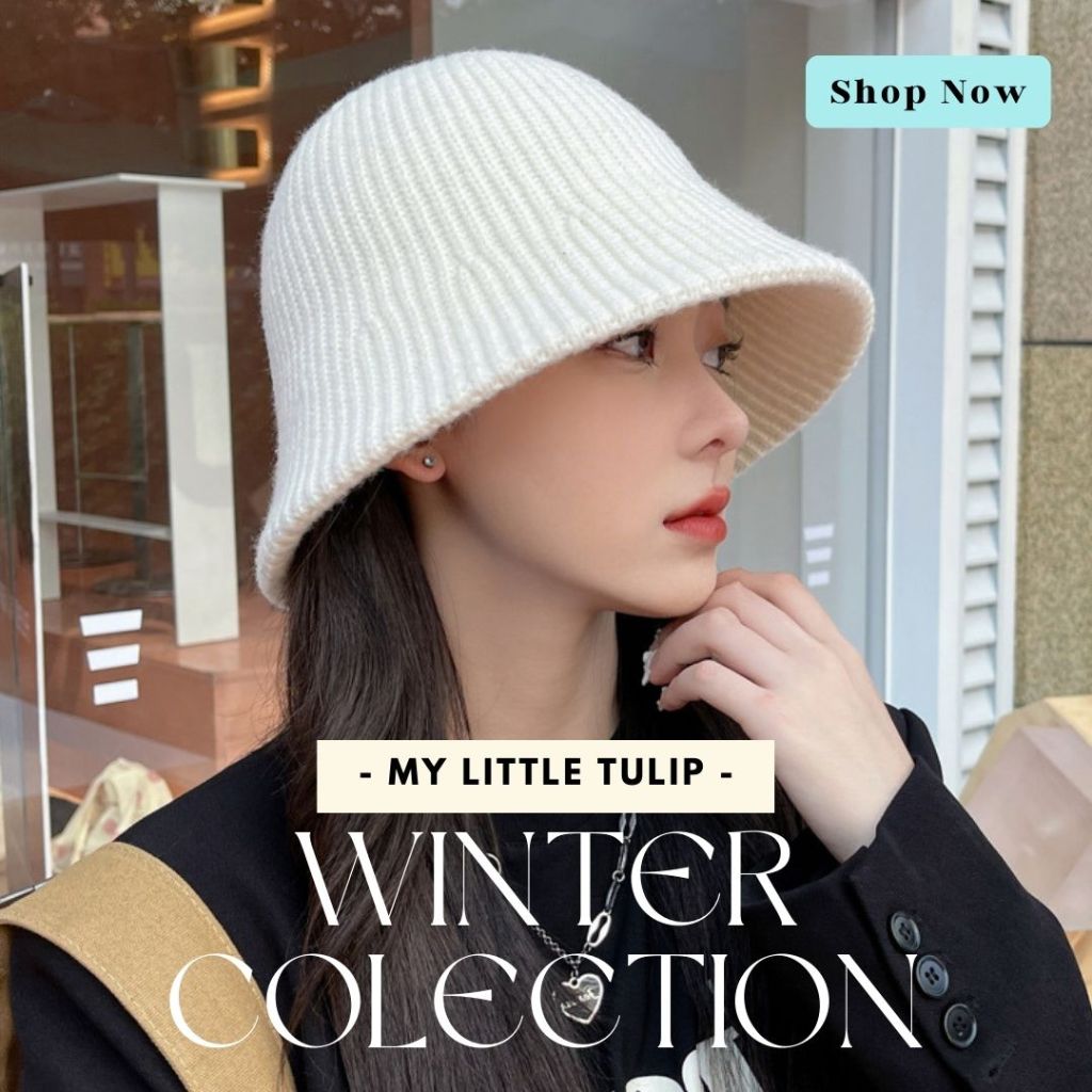 Jual Topi Bucket Rajut Polos Tebal Topi Wanita Korea Bisa Dilipat Topi ...