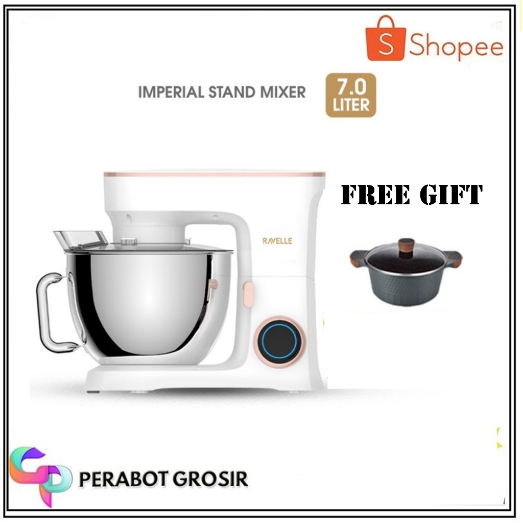 Jual RAVELLE Stand Mixer 7L Imperial Electric Mixer - Dinasty White ...