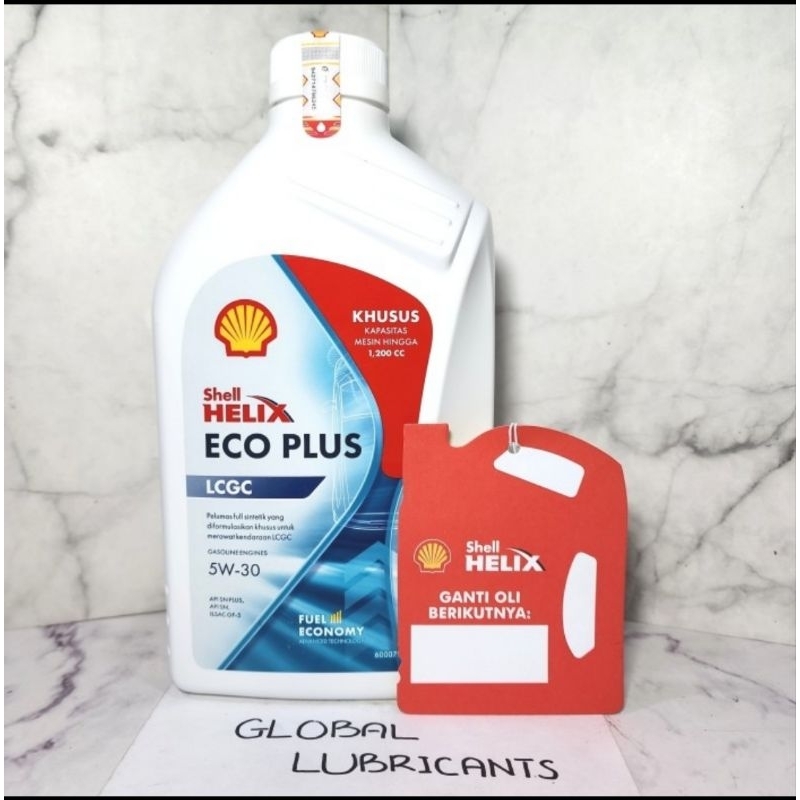 Jual Shell Helix ECO PLUS 5W-30 1 Liter (Oli Mesin LCGC Full Synthetic ...