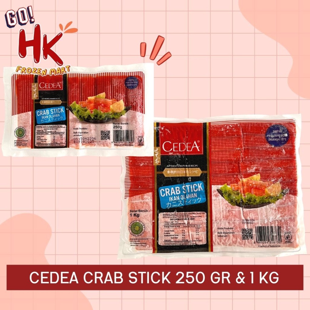 Jual Cedea Crab Stik 250gr 1 KG | ikan olahan kepiting stick seblak ...