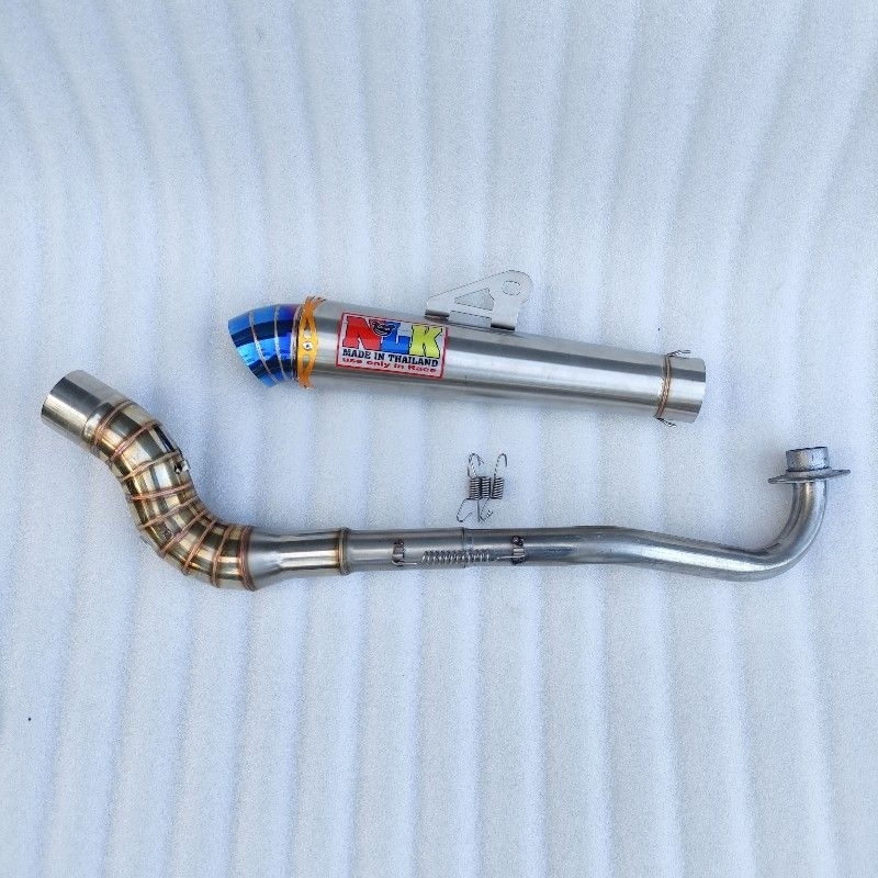 Jual NLK conical open spec pipe 1set big elbow for xrm 125 xrm 110 wave ...