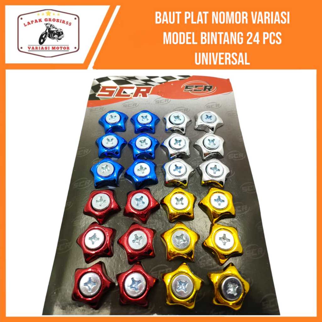 Jual Baut plat nomor baut obeng plat nomor baut variasi model bintang ...